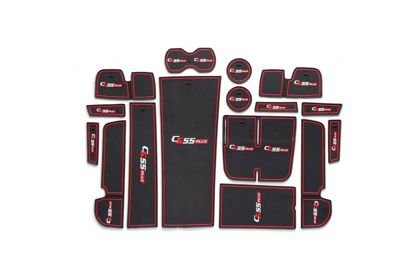 Силиконовые противоскользящие накладки на Changan CS55 PLUS I Рестайлинг 2021 22 2023 в салон автомобиля