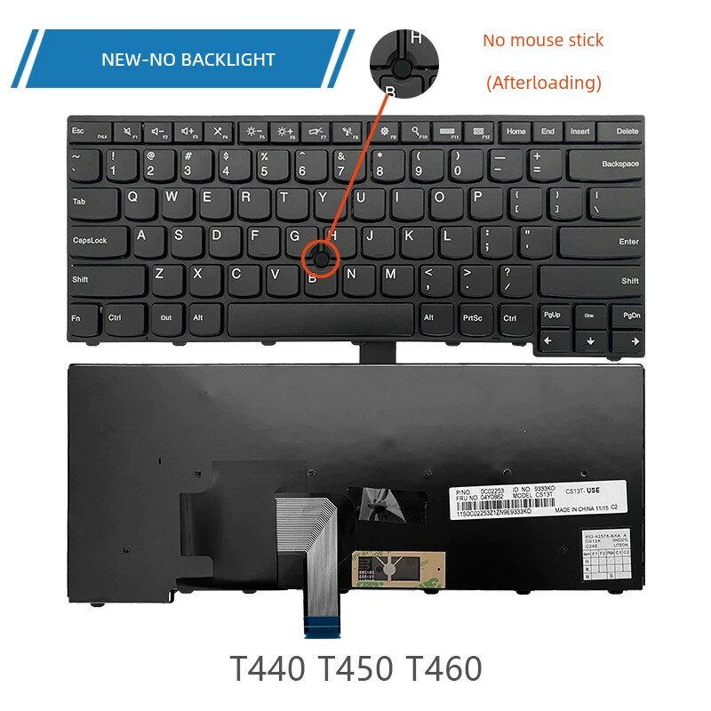 Подходит для клавиатуры ноутбуков Thinkpad13, Lenovo T460S, T470S, T460, T470P, T480, S2. T460 Без мыши, эталонная