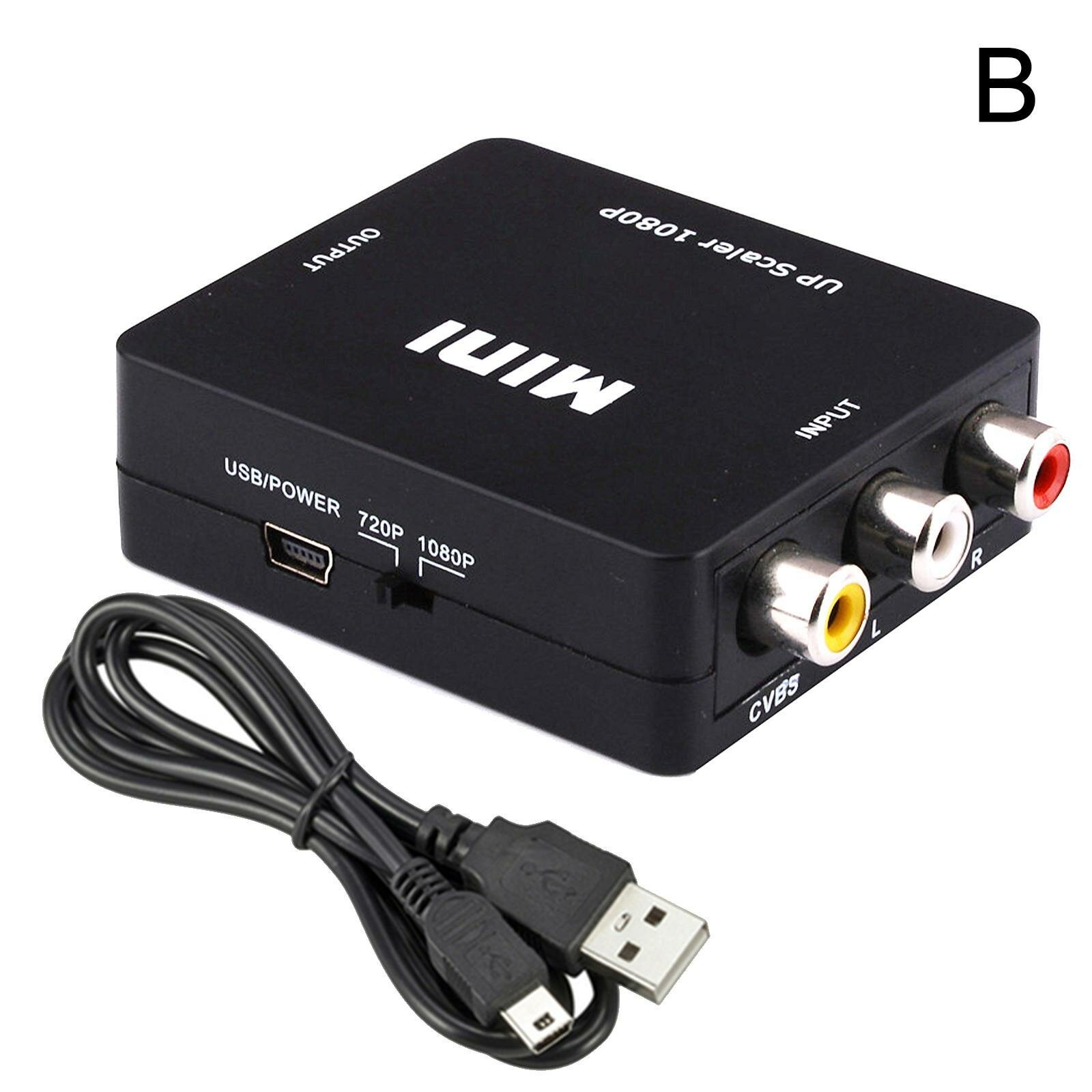 Преобразователь HDMI в AV , Подходит для телевизоров, DVD, видеомагнитофонов VHS и т. д.