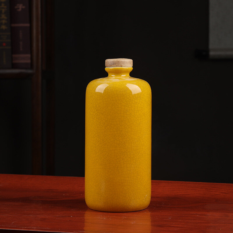 Керамическая бутылка для алкоголя Jingdezhen 0.5kg для домашнего использования, пустая бутылка для заваривания алкоголя, герметичная винная банка, бутылка для вина 500мл.