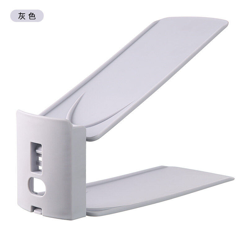 Двухслойная регулируемая обувная полка, артефакт для хранения обуви, пластиковая простая домашняя интегрированная подставка для обуви