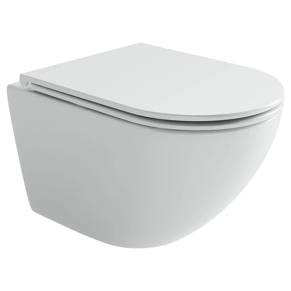 Унитаз подвесной Ceramicanova Whirl, торнадо 3.0, сиденье микролифт, белый, CN11007T