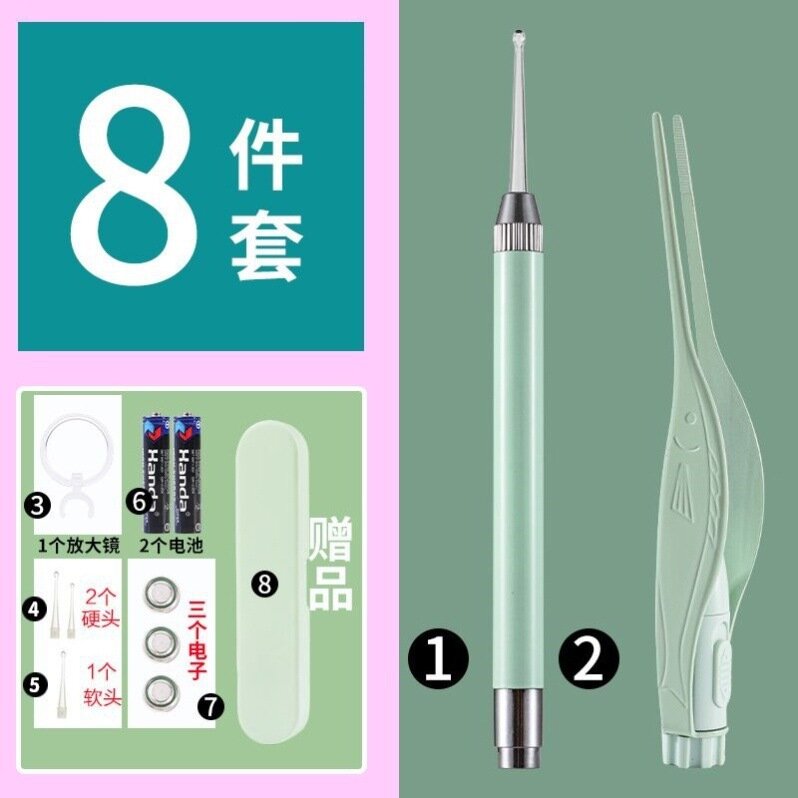 Силиконовый ушной пинцет с подсветкой, мягкий наконечник для младенцев и детей, ушные пинцеты с визуальным осмотром