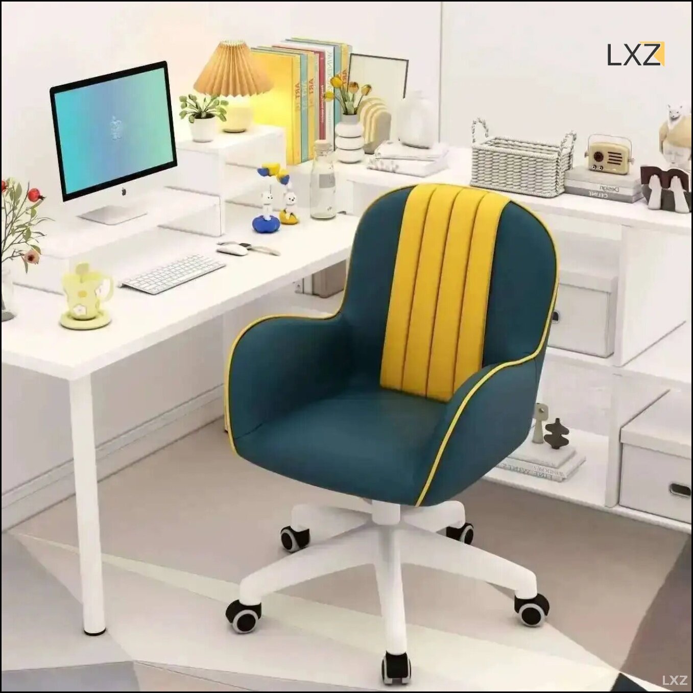 Эксклюзивный вращающийся стул с регулировкой высоты для рабочего стола, обеспечивающий комфортное положение в спальне,