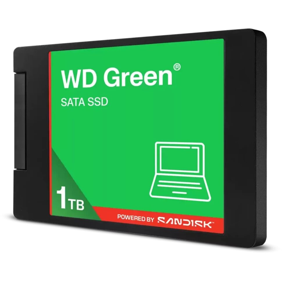 SSD WD Green WDS100T5G0A 1TB, 2.5", SATA III, R/W - 545/510 MB/s 3D-NAND