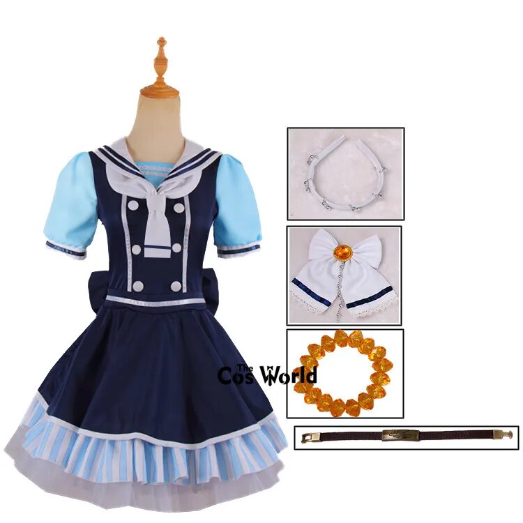Love Live Пиратские костюмы для косплея Синий, L, Sonoda Umi