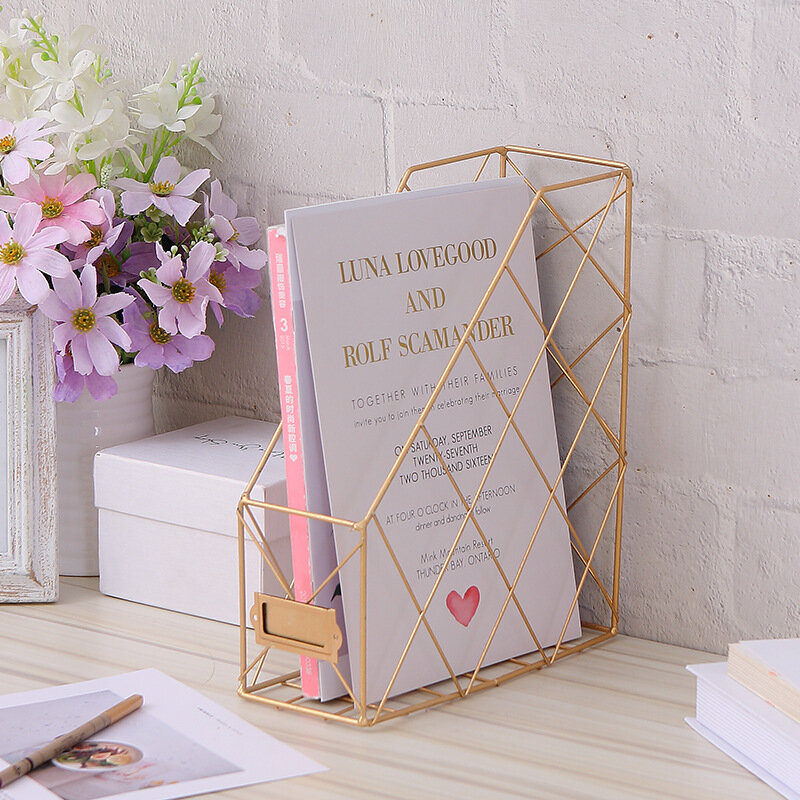 Стойка для журналов, настольная стойка для хранения, маленькая железная арт-поверхность, органайзер для офисного стола, прикроватная полка, скандинавская книжная полка, пианино из массива дерева