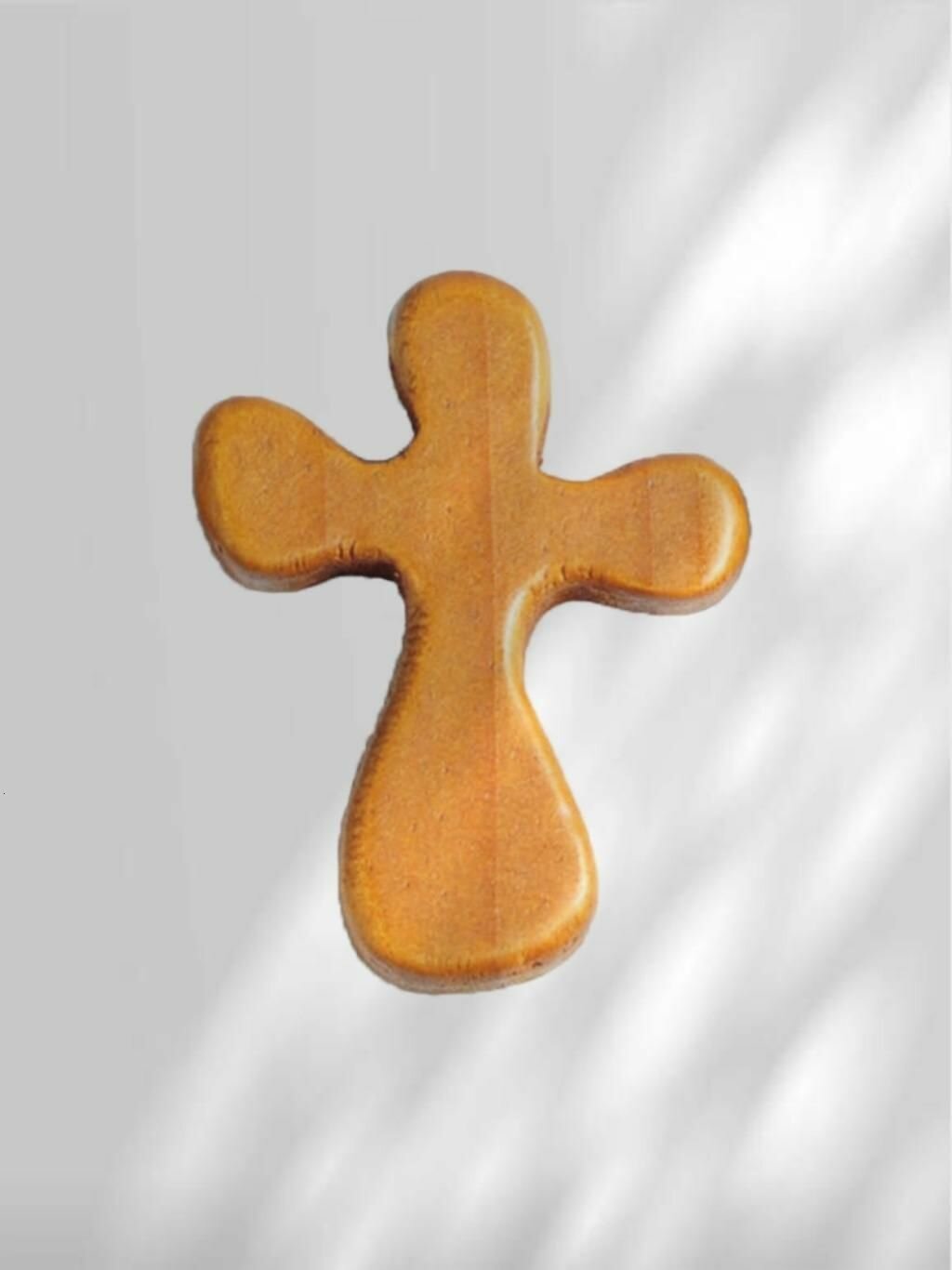 Деревянный крест для молитвы, светло-коричневый