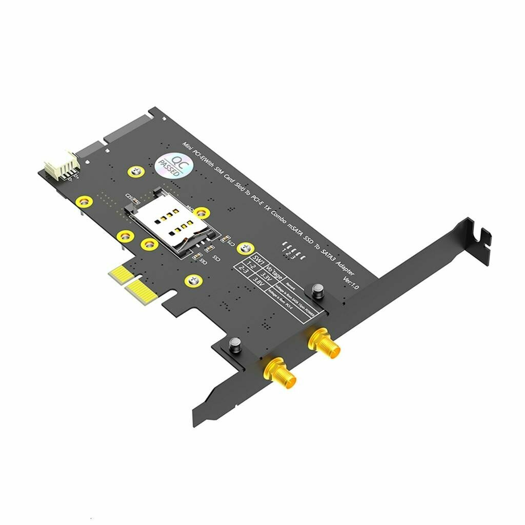 Mini PCIe в PCIe 1x и mSATA в SATA