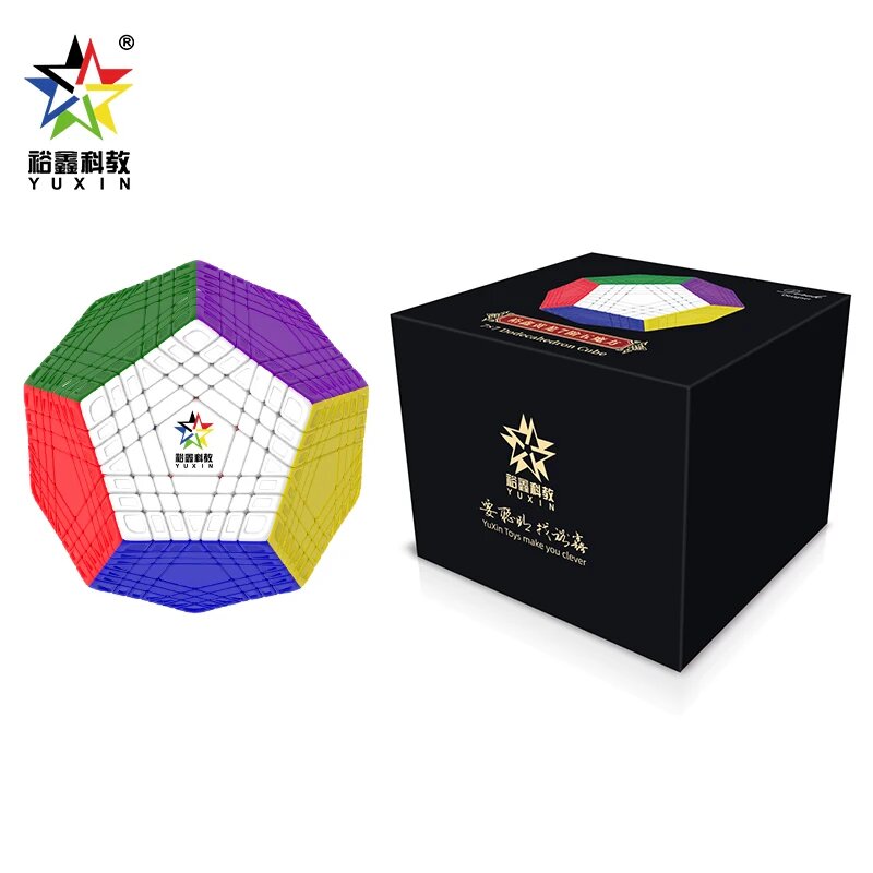 YuXin Huanglong 7x7 Megaminx Speed Cube 7-слойный магнитный куб без наклеек игрушки-головоломки детский подарок Cubo Magico