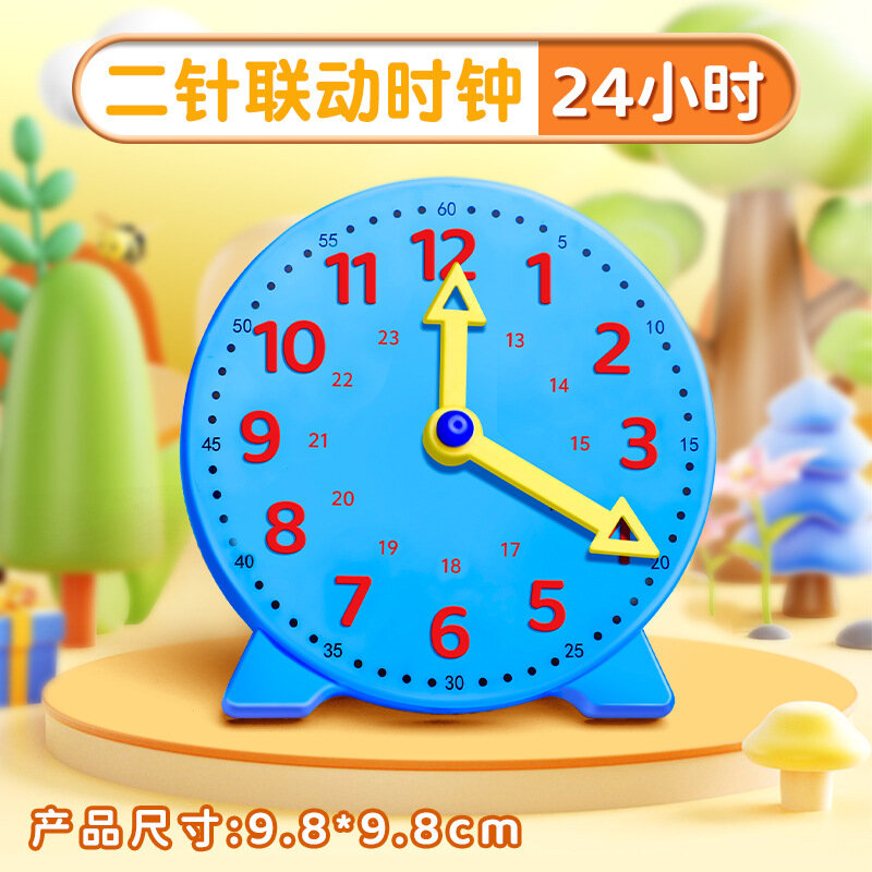 Модель часов для обучения второклассников, чтобы понять время на часах, трехстрелочные детские обучающие математические игрушки
