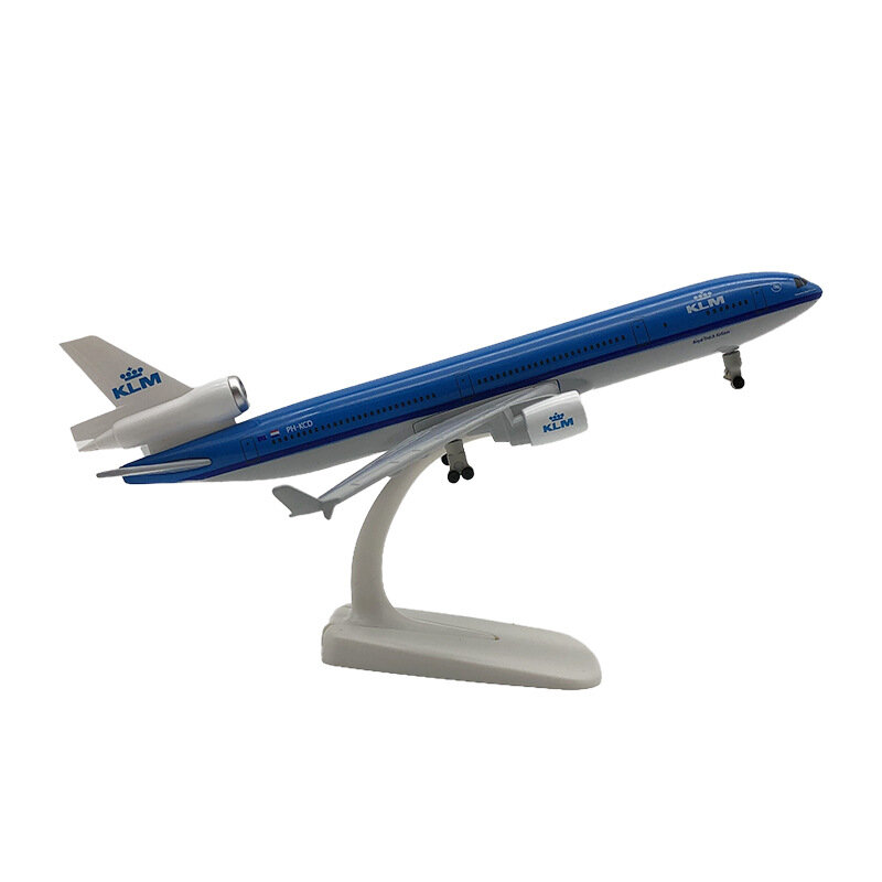 20CM Модель самолета McDonnell Douglas MD-11 статическая из сплава с колесами, подарок, украшение