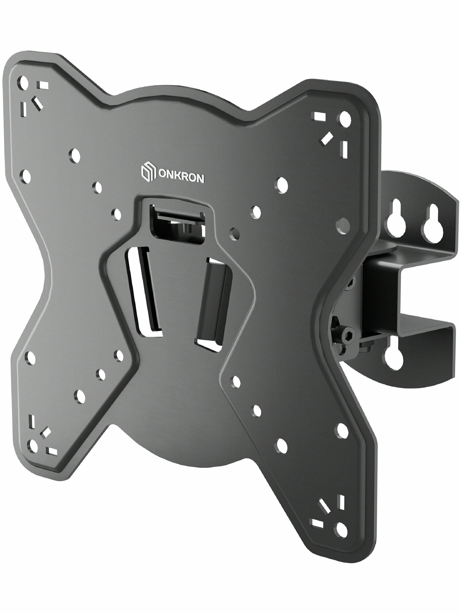 Кронштейн на стену для телевизора 17"- 43" ONKRON NP23, наклонно-поворотный, до 35 кг, черный