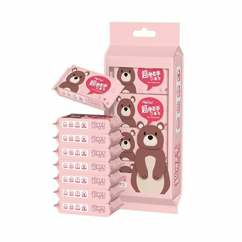 Мини-влажные салфетки для рук и лица, карманная упаковка, одноразовые салфетки для путешествий и гигиены 64 шт