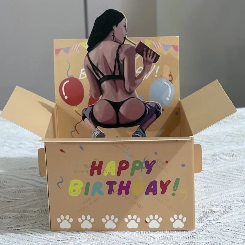 Открытка-сюрприз с 3D-персонажами B 1PC