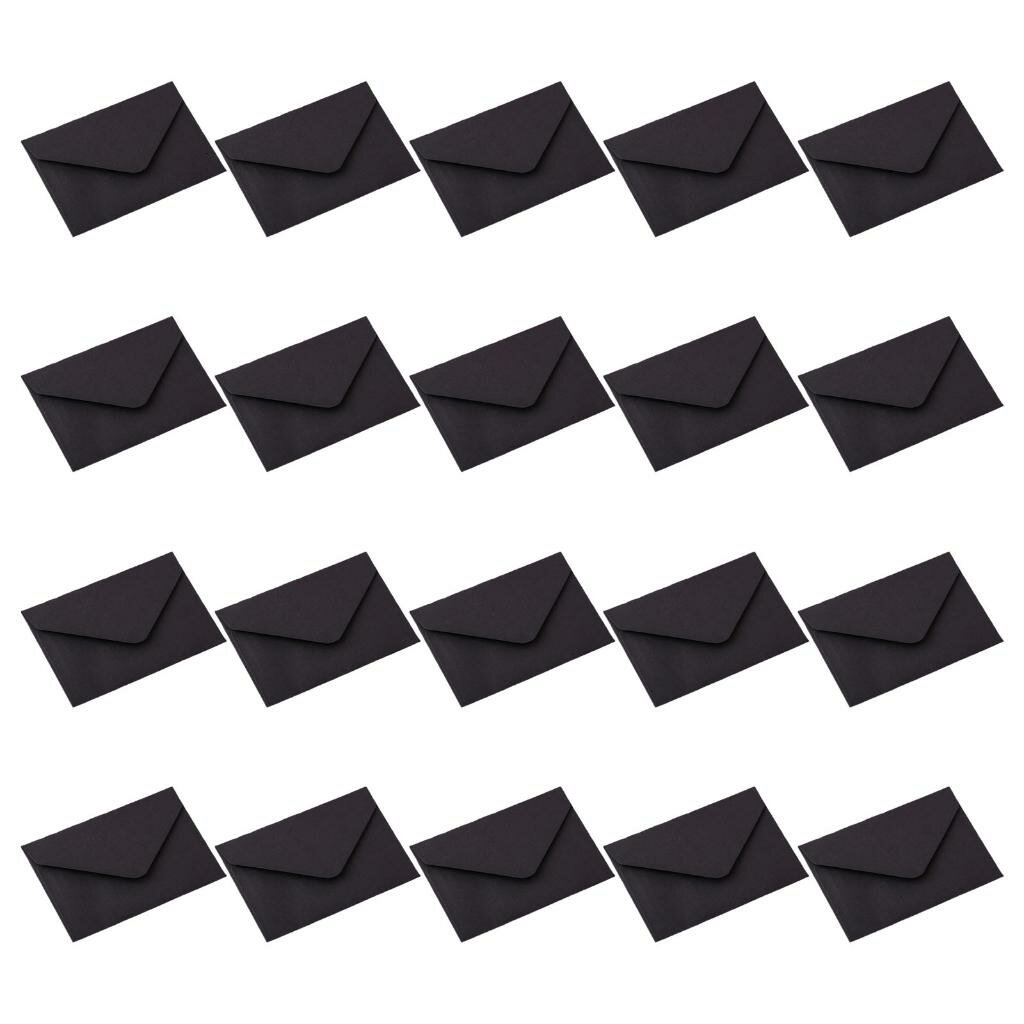 Ретро-конверты, 20 шт, Черный