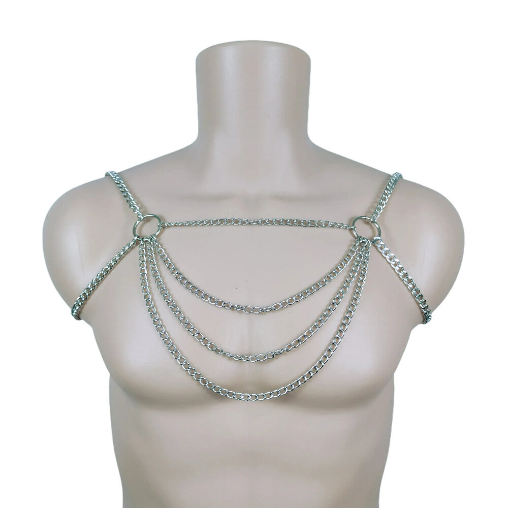 2026 Мужская сексуальная цепочка для тела, сексуальная одежда, цепочка с отверстиями, сексуальное связывание, флиртующие аксессуары, цепочка для тела