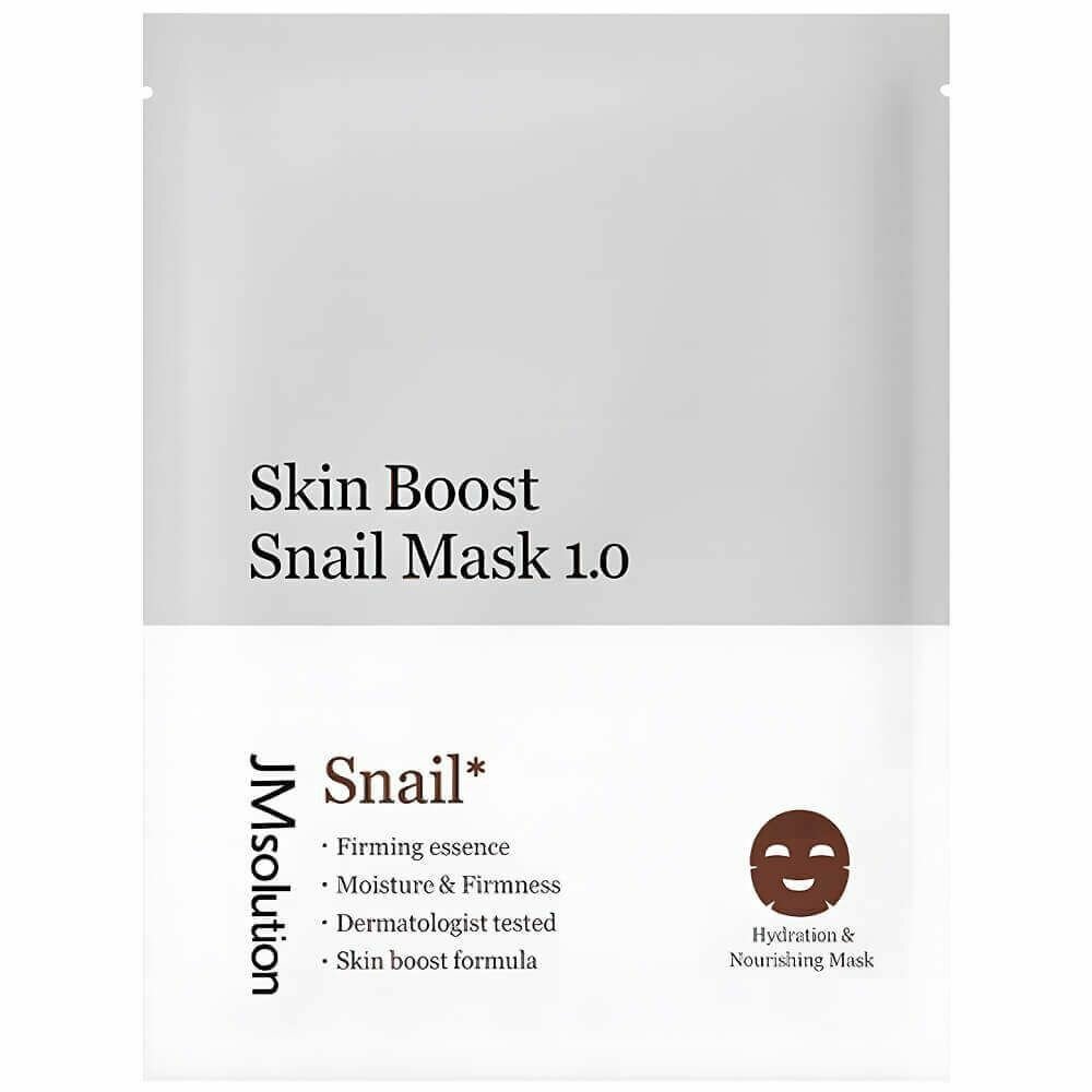 Тканевая маска-бустер с муцином улитки JMsolution Skin Boost Snail Mask 1.0, 1шт