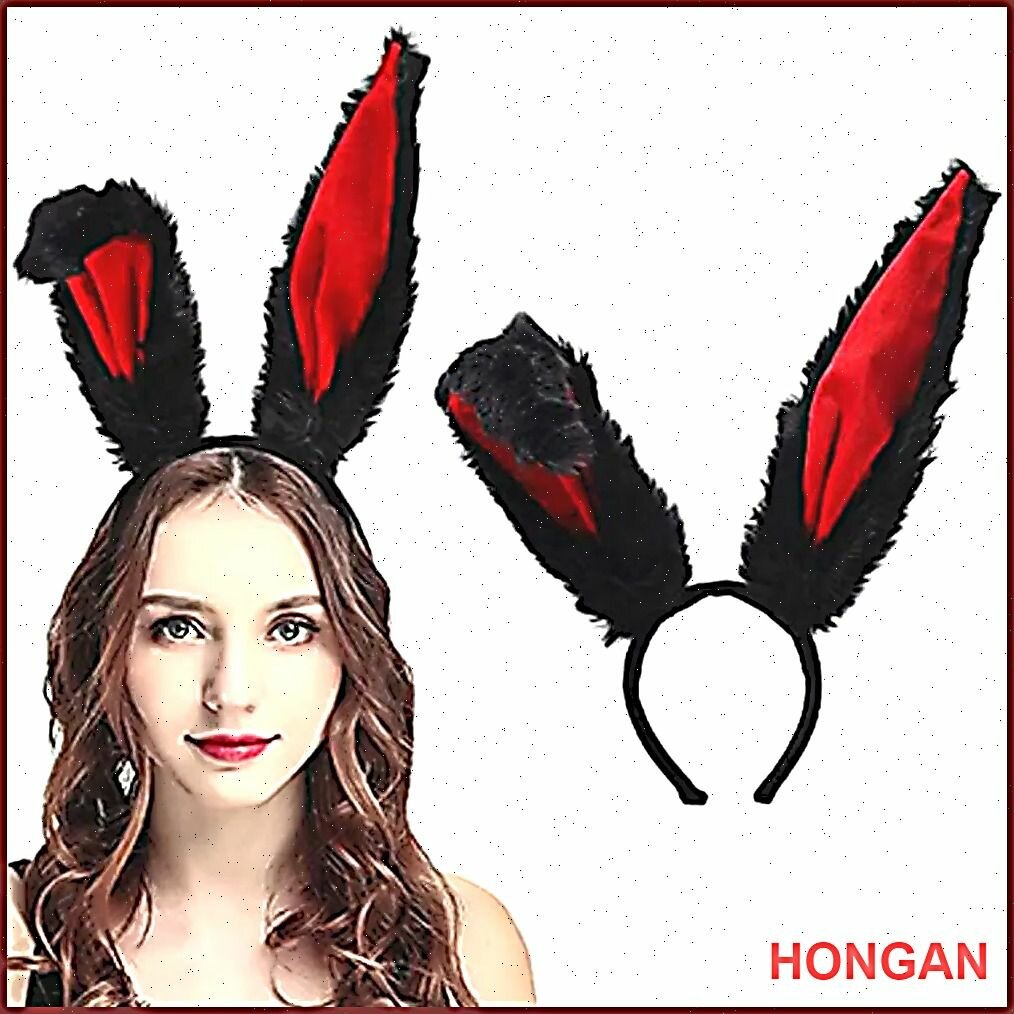 Ободок ушки зайчика Чёрные