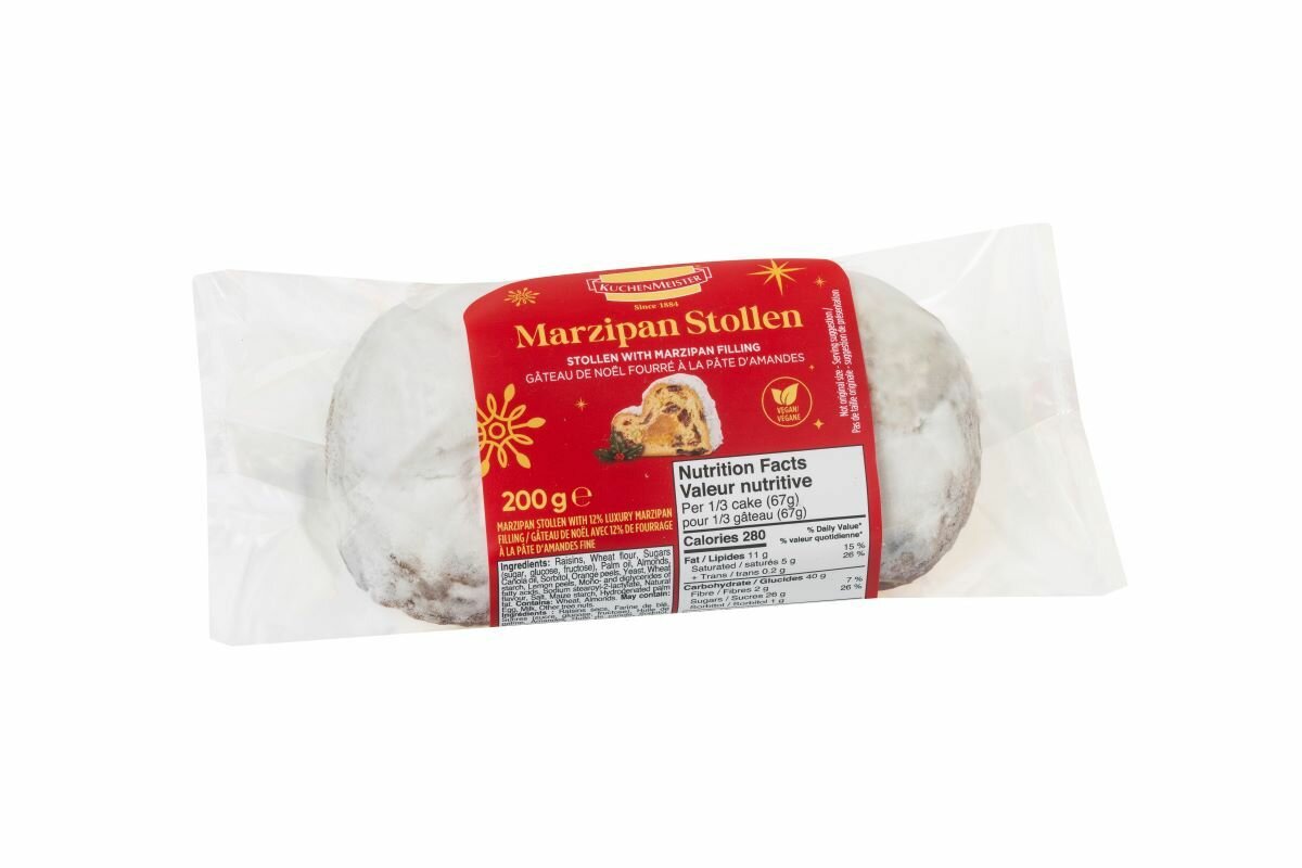 Штоллен(кекс) KUCHENMEISTER марципановый рождественский 200г