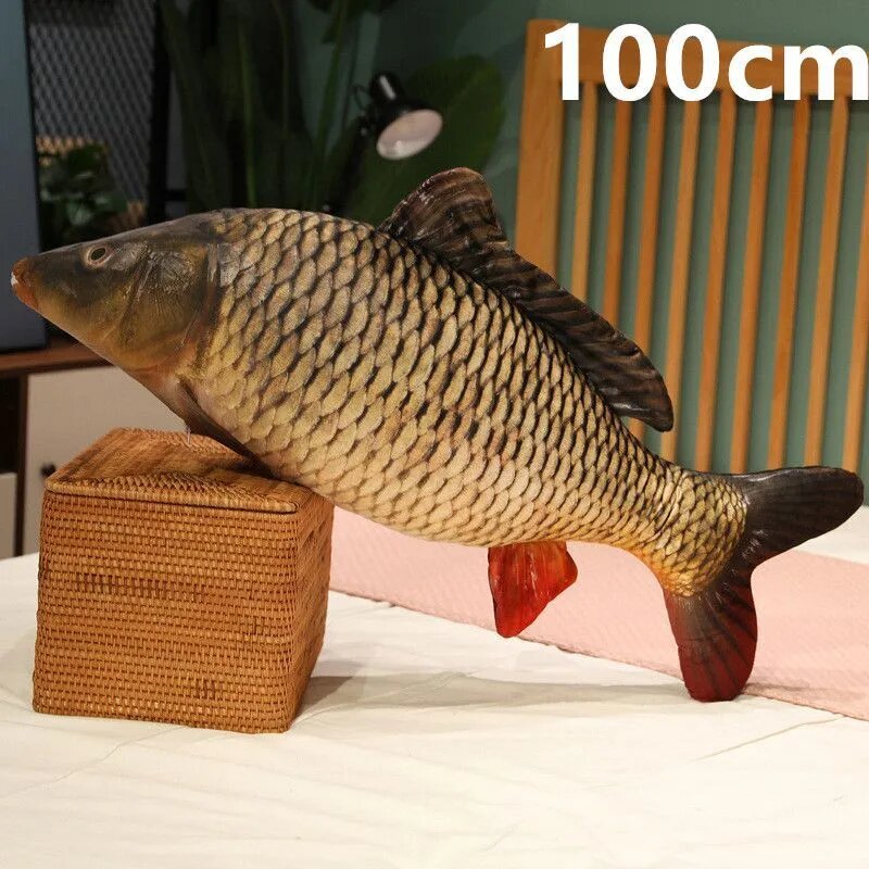 Мягкая игрушка Карп 100cm Красивый цвет Y239, мягкая игрушка в виде рыбы для детей, подарок