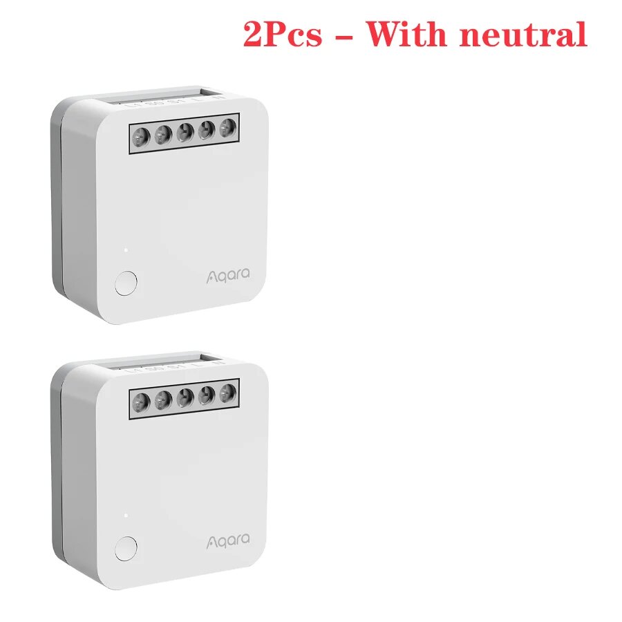 Aqara T1 Реле-модуль Zigbee, 2 шт. с нейтралью