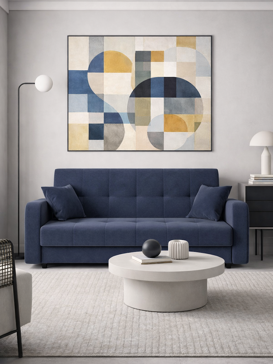 Диван-книжка Версаль 140х190 см, прямой, раскладной, велюр Ультра миднайт