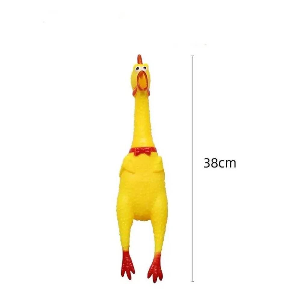 Игрушка для собак и не только с пищалкой "Кричащая курица" "Орущая курица" / Размер: 38 см