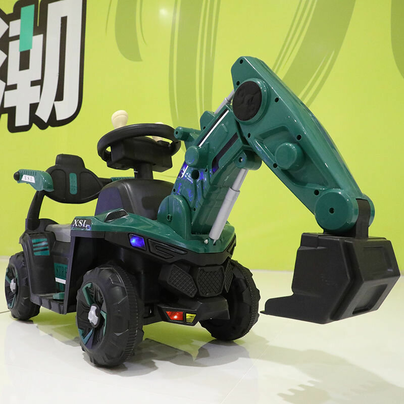 Новая детская электрическая игрушечная машина-экскаватор, катящаяся и ездящая строительная техника, большой экскаватор - самокат для детей