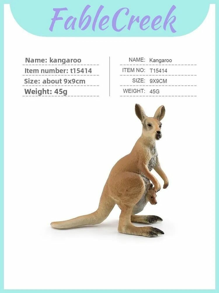 Свинка pvc фигурки животных набор для детских обучающих игрушек и природной имитации игры кенгуру