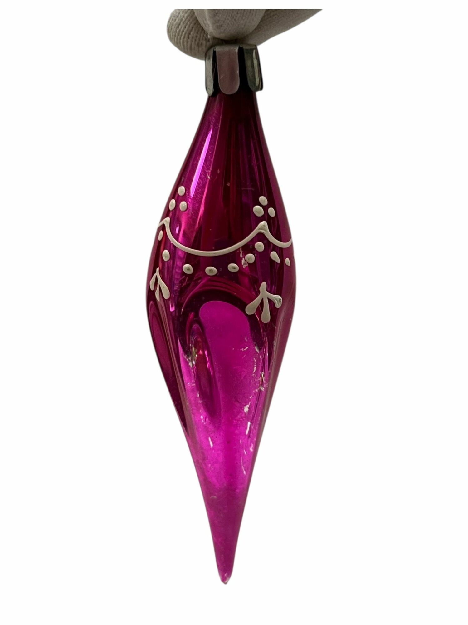 Советская елочная игрушка, Сосулька. Сделано в СССР