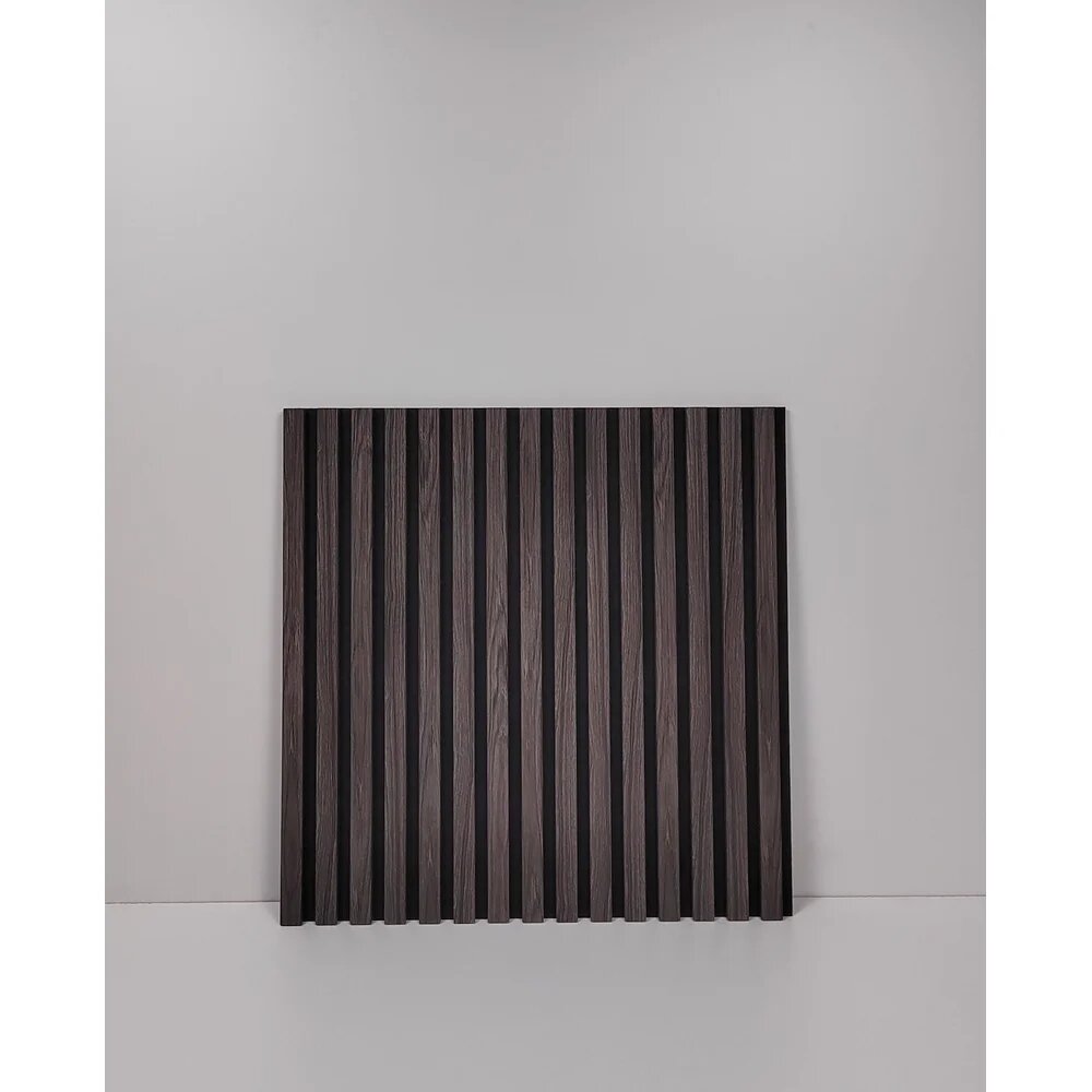 Акустическая панель Indeco 60x60x1,9см рейки МДФ черный/ясень дымчатый 00-00085862