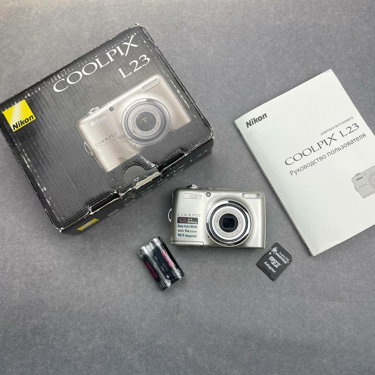 Цифровой компактный фотоаппарат Nikon Coolpix L23, с коробкой