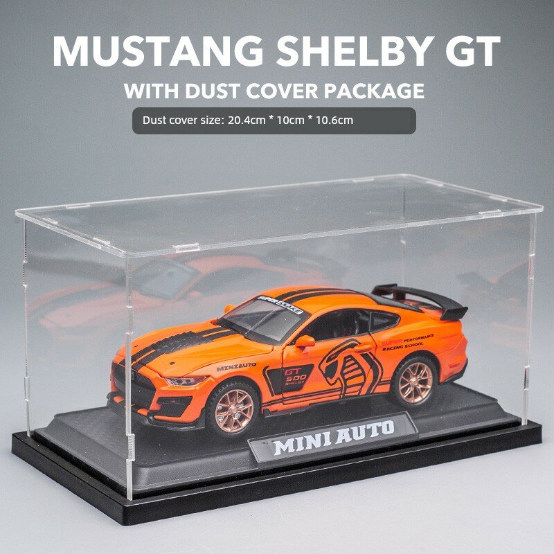 Маленькая модель Ford Mustang Shelby GT из сплава с набором пылезащитного чехла, для коллекции мальчиков