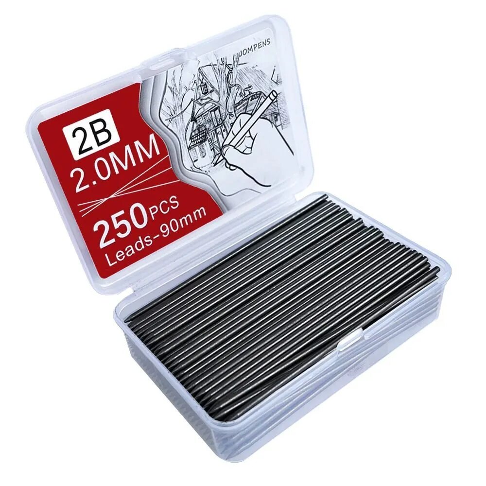 Грифель для карандаша 2.0 мм, твердость: 2B (2 Мягкий)