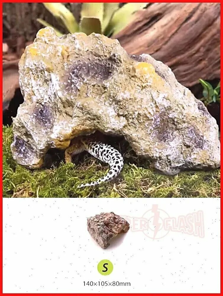 Натуральная пещера для геккона уютный декор для террариума