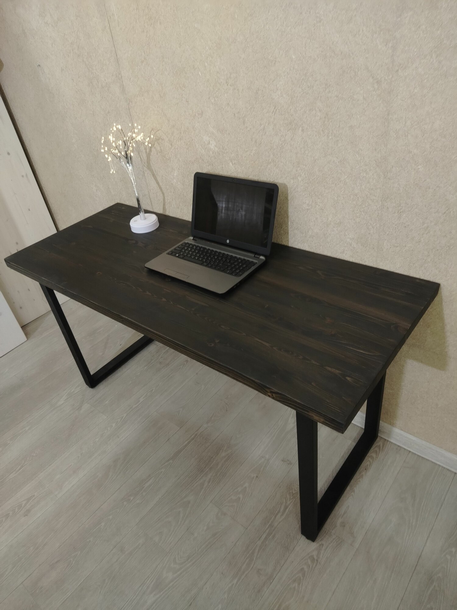 Компьютерный стол лофт из массива сосны 60х150 см