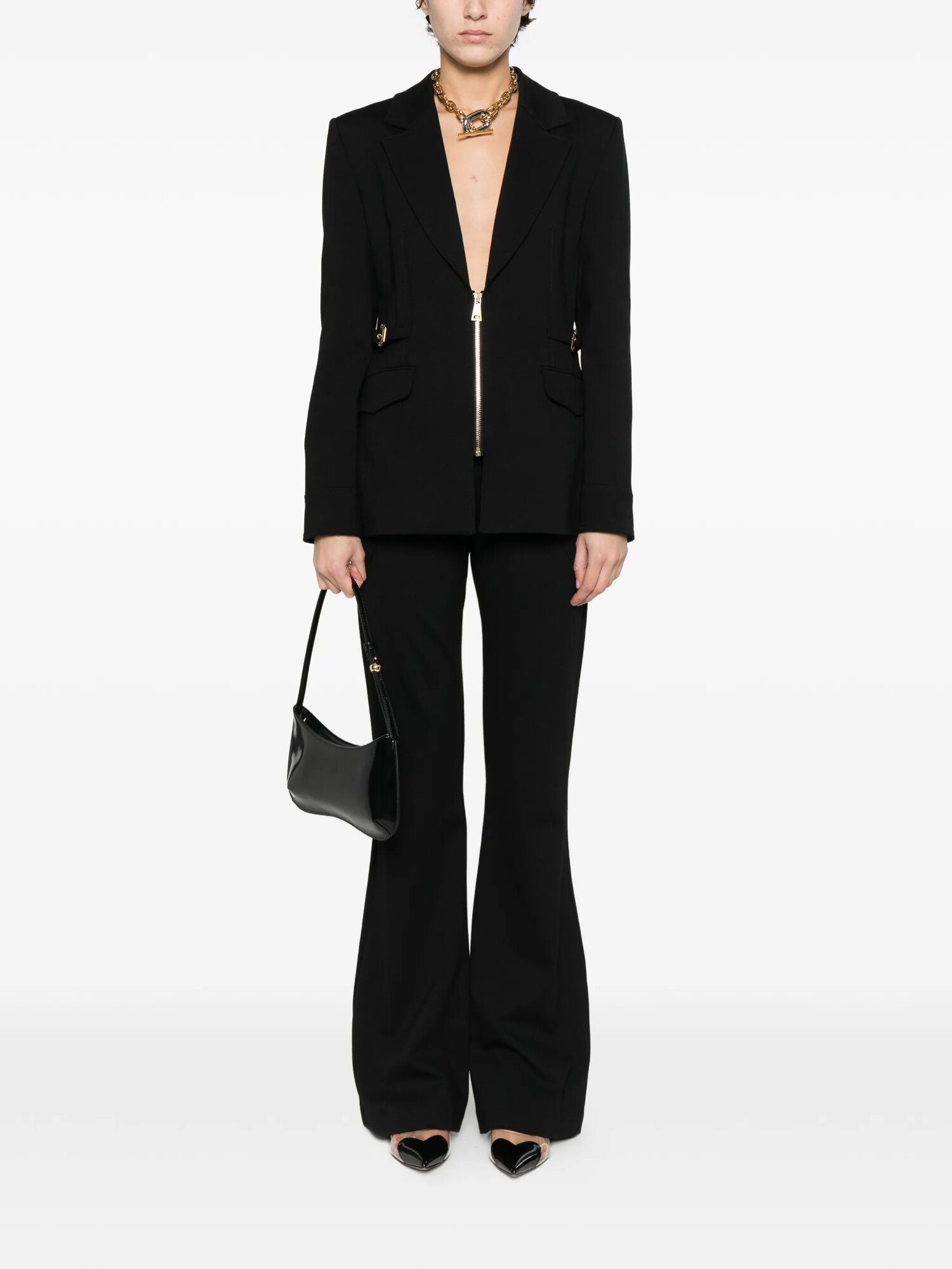 Брюки клеш Versace Jeans Couture Flared trousers, размер 38 — фото 1