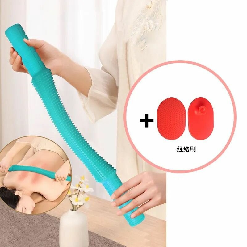 Улучшенный мягкий силиконовый ролик для полного массажа тела, спины, ног, живота, меридианного массажа, специальный инструмент для массажа и скрабирования в салоне красоты