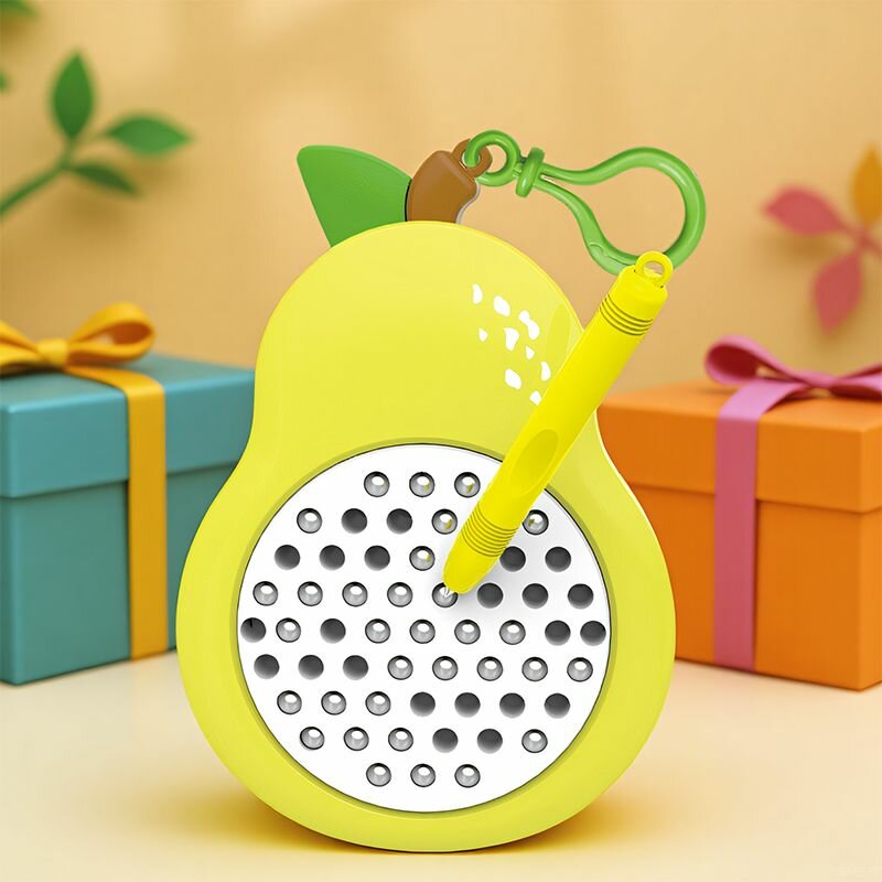 Магнитная доска для рисования с бусинами, креативный брелок с магнитными стальными бусинами в виде животных и фруктов, игрушка для снятия стресса для детей, подарок на день рождения для мальчиков и девочек