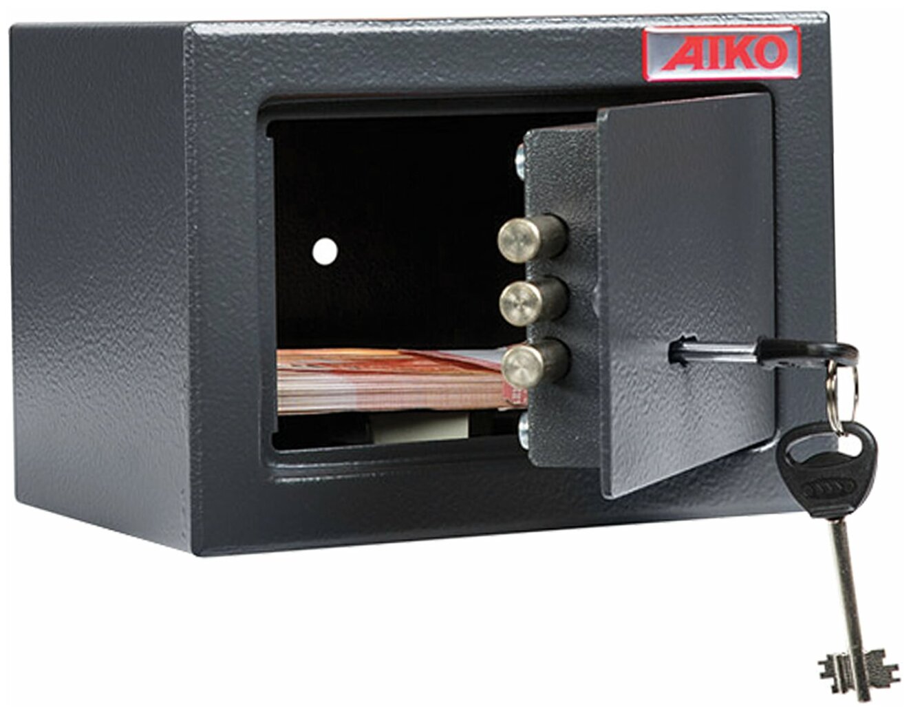 Сейф мебельный AIKO "T-140 KL", 140х195х140 мм, 3 кг, ключевой замок, крепление к стене