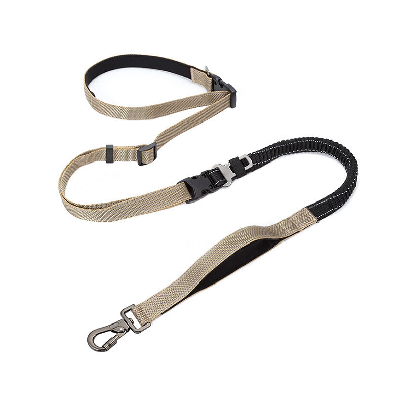 Кросс-бордерные товары для домашних животных, светоотражающий поводок для ночного бега, многофункциональный поясной тяговый поводок, кроссбоди поводок для выгула собак, поводок для безопасности в автомобиле