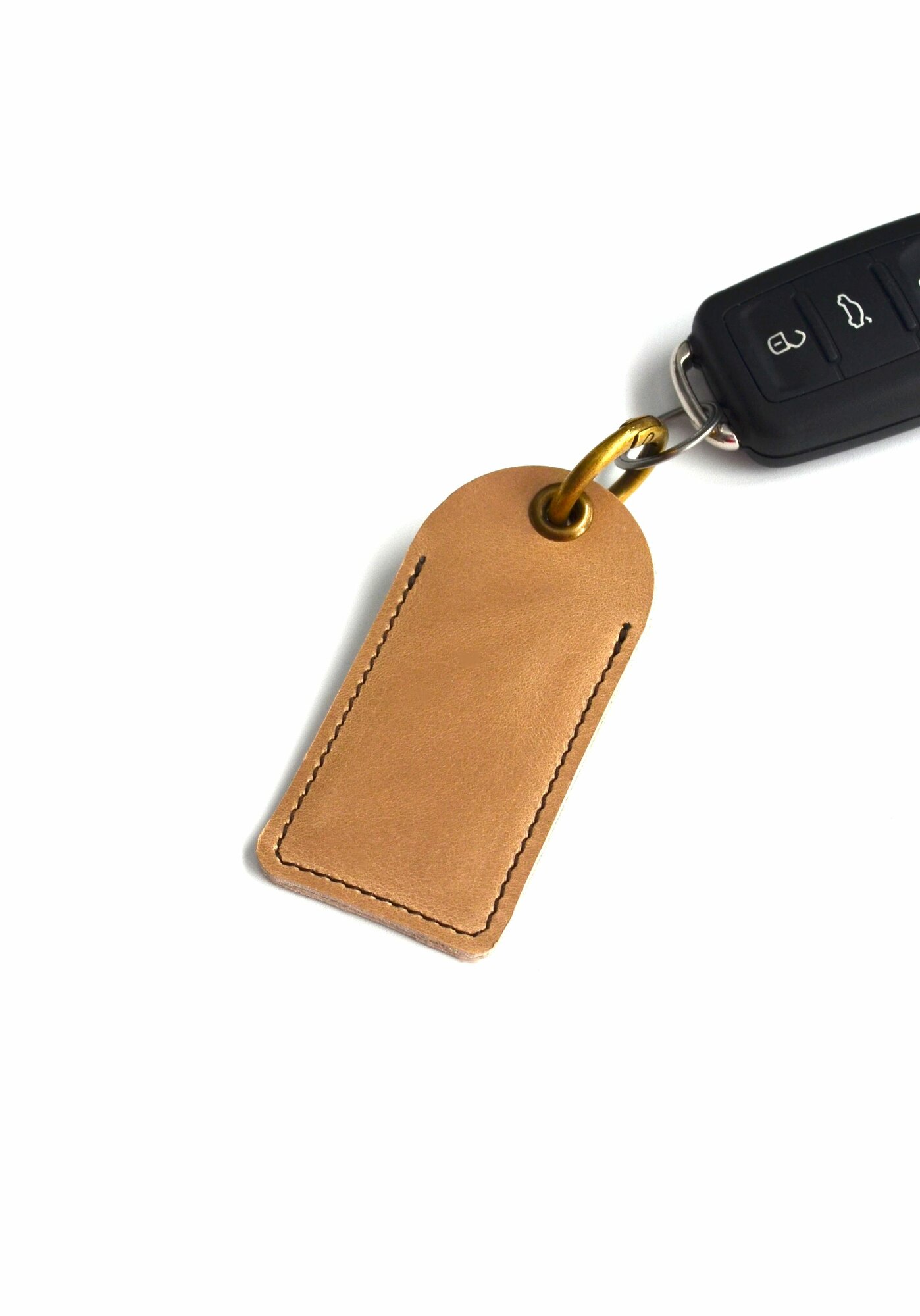 Чехол для метки сигнализации натуральная кожа цвет песочный