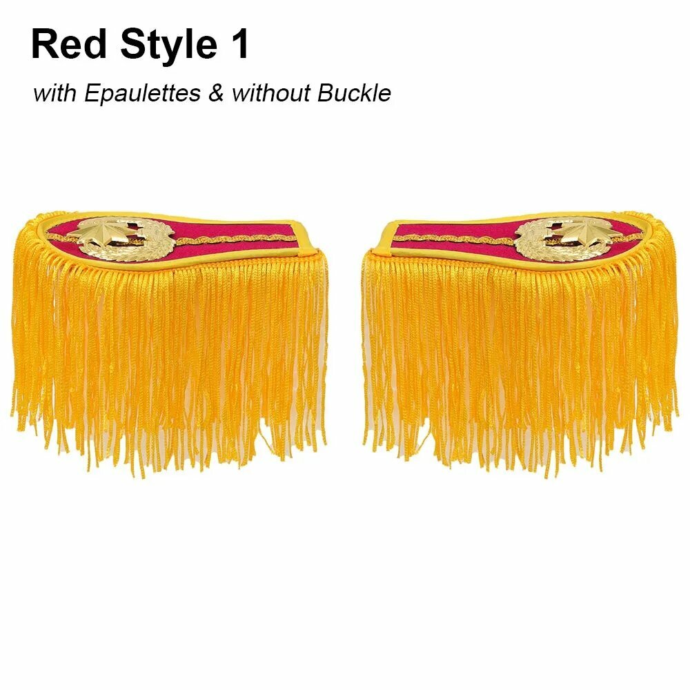 Эполеты красные Red Style 1 с кисточками