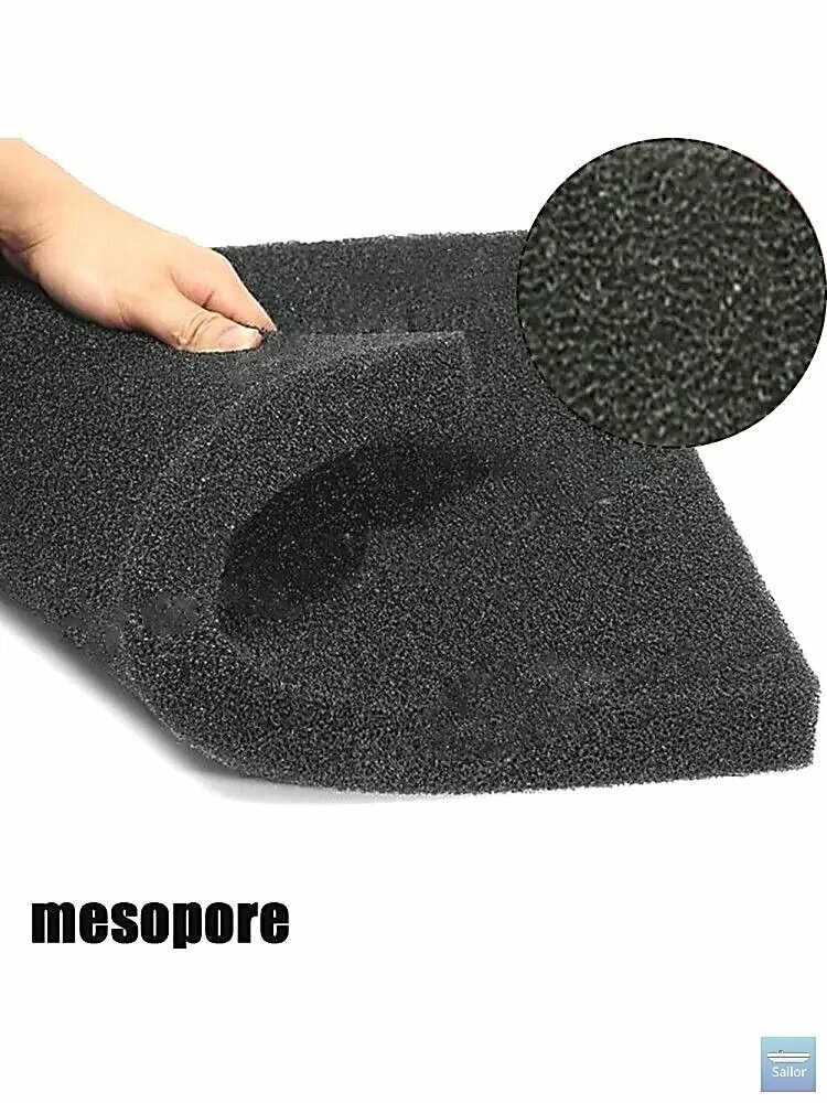 Губчатый фильтр для аквариума с активированным углем производительностью 15 л/ч