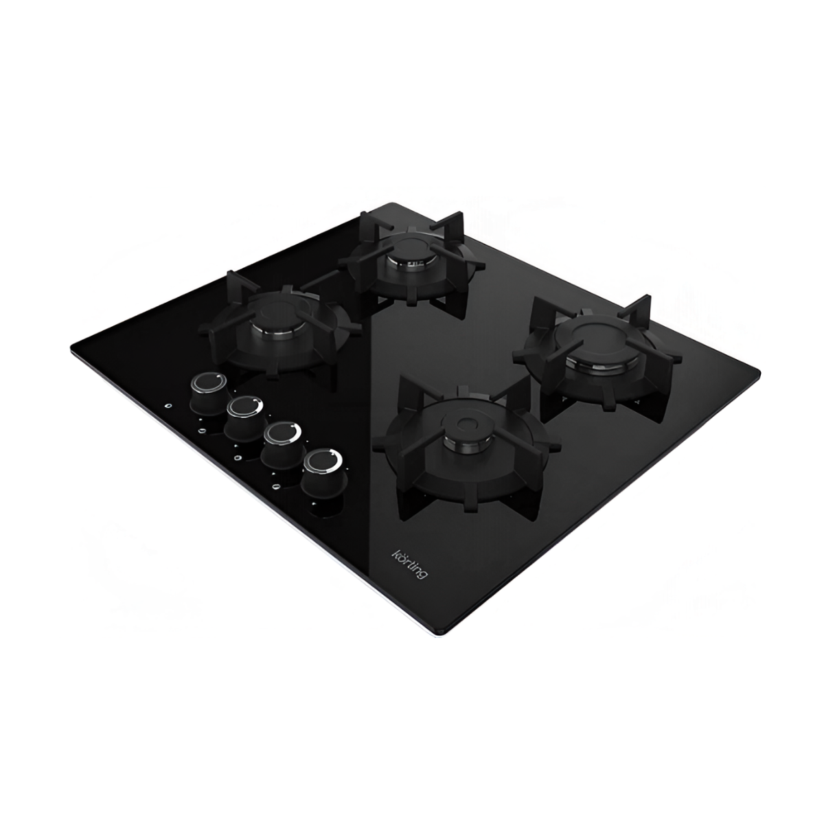 Газовая варочная поверхность KORTING HGG 6420 CN, черная, 4 конфорки, чугун решетки, 7,4 кВт, газ-контроль