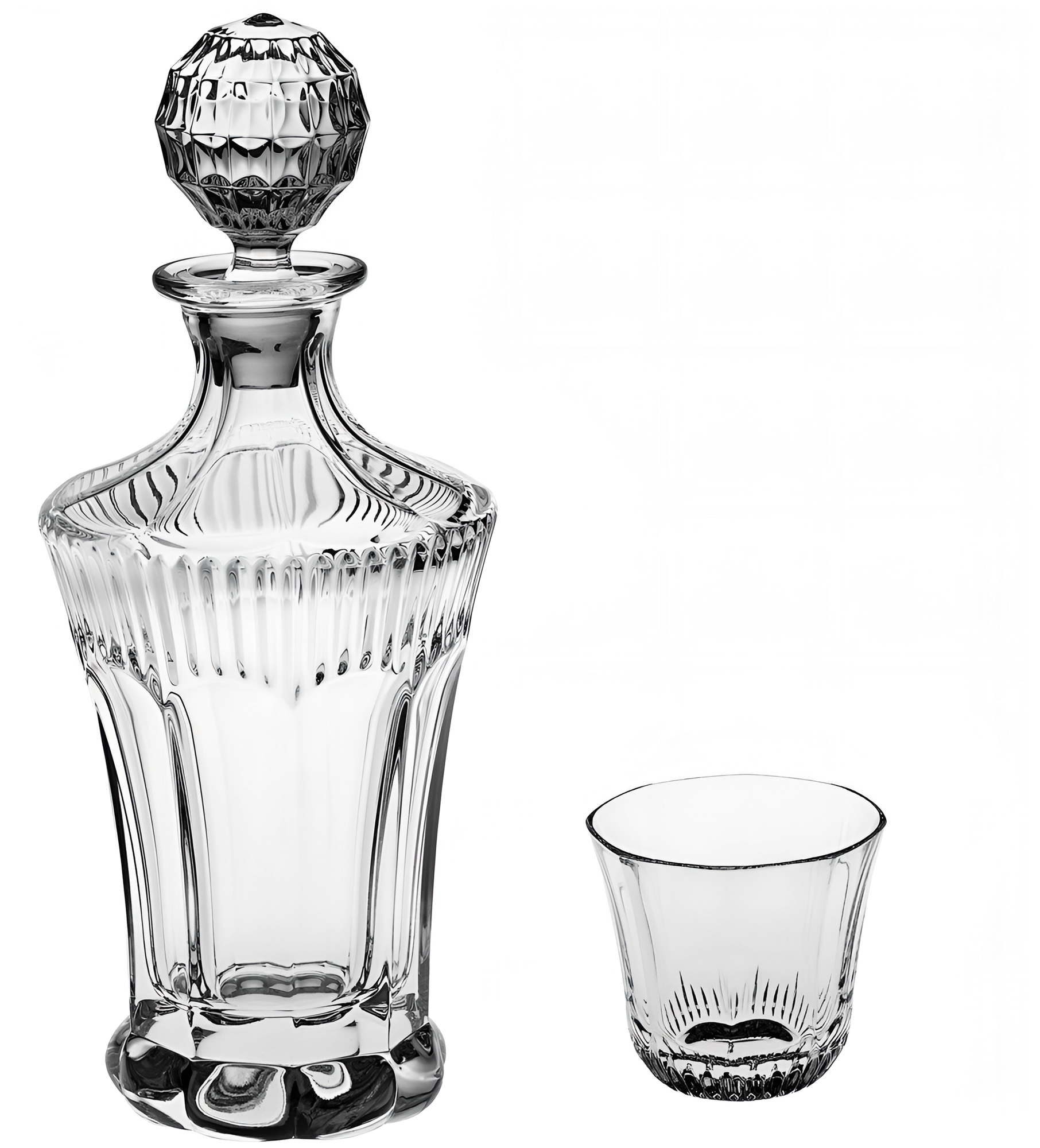 Набор для виски "OLD FASHION": 1 штоф 850 мл + 6 стаканов 300 мл, хрусталь, Crystal Bohemia/ БПХ109