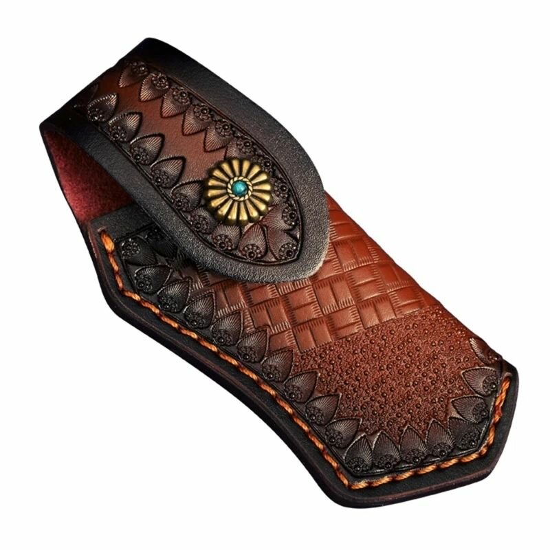 Высококачественный чехол для ножа из коровьей кожи, швейцарский армейский нож, складной нож, чехол из верхнего слоя коровьей кожи, практичный чехол из натуральной кожи