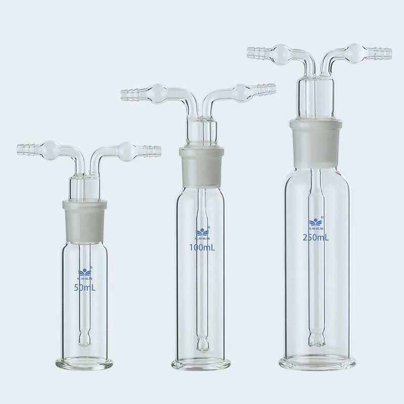 Мойка из стекла Meng, утолщенная многодырочная газовая мойка, бутылка для газовой мойки 60/100/250/500/1000 мл.