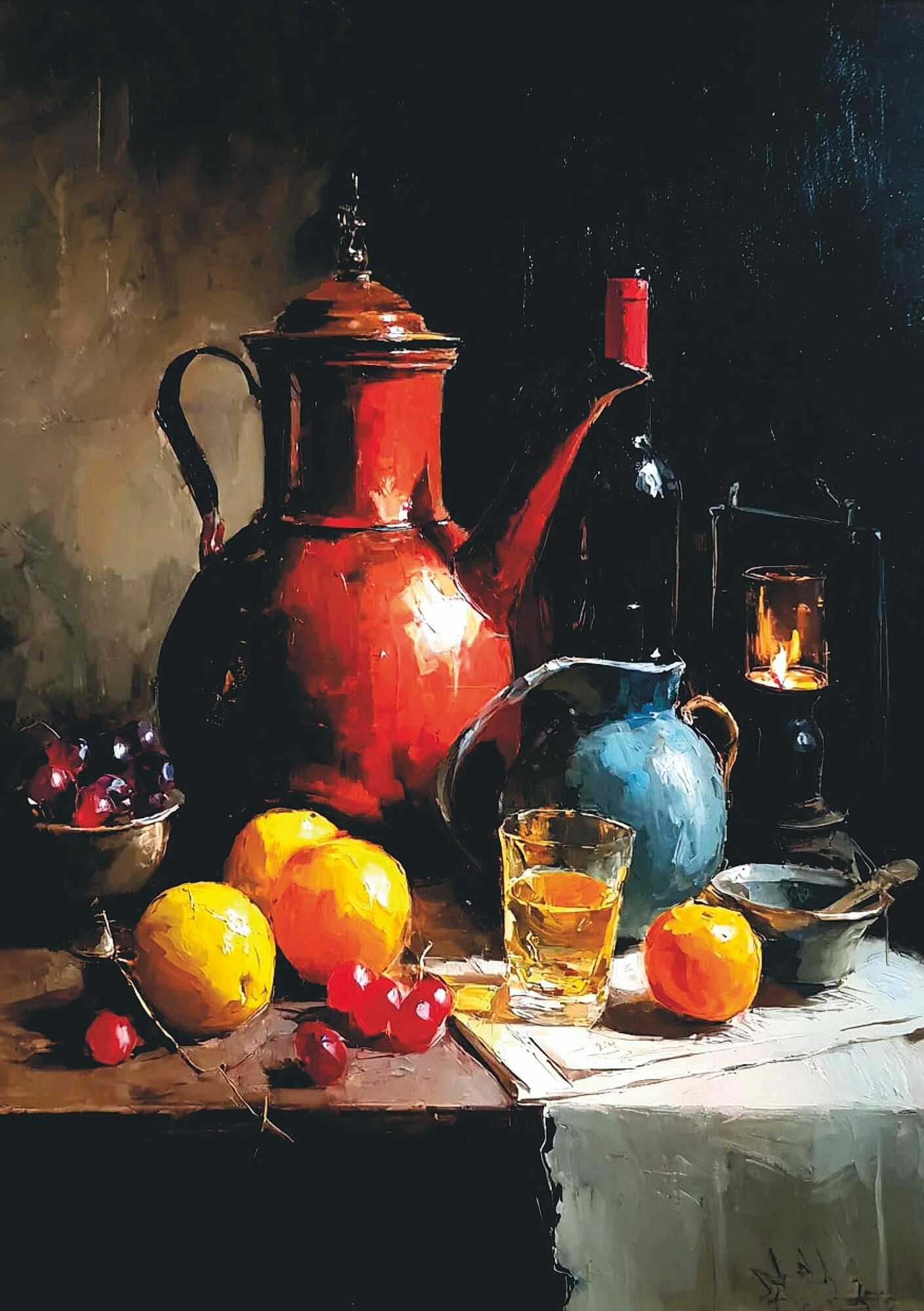 Деревянный Пазл Вечер, кувшин и горящая свеча А4 Пазлбург " 120 деталей ", натюрморт, А4 схема сборки, Пазлбург